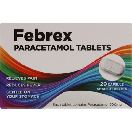 Febrex Paracetamol Tablets x20 - Takanini