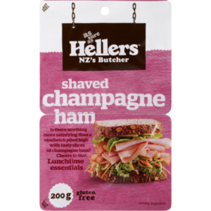 Hellers Shaved Champagne Ham 200g - Rotorua